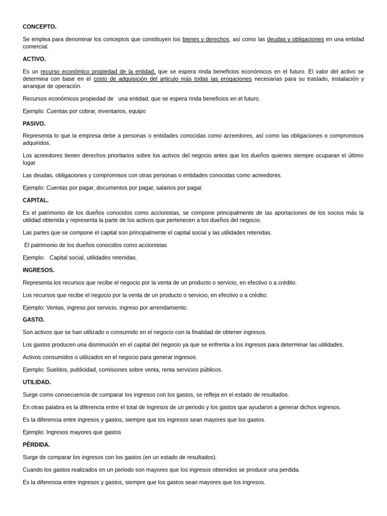 TERMINOLOGÍA CONTABLE | PDF | Bancos | Business