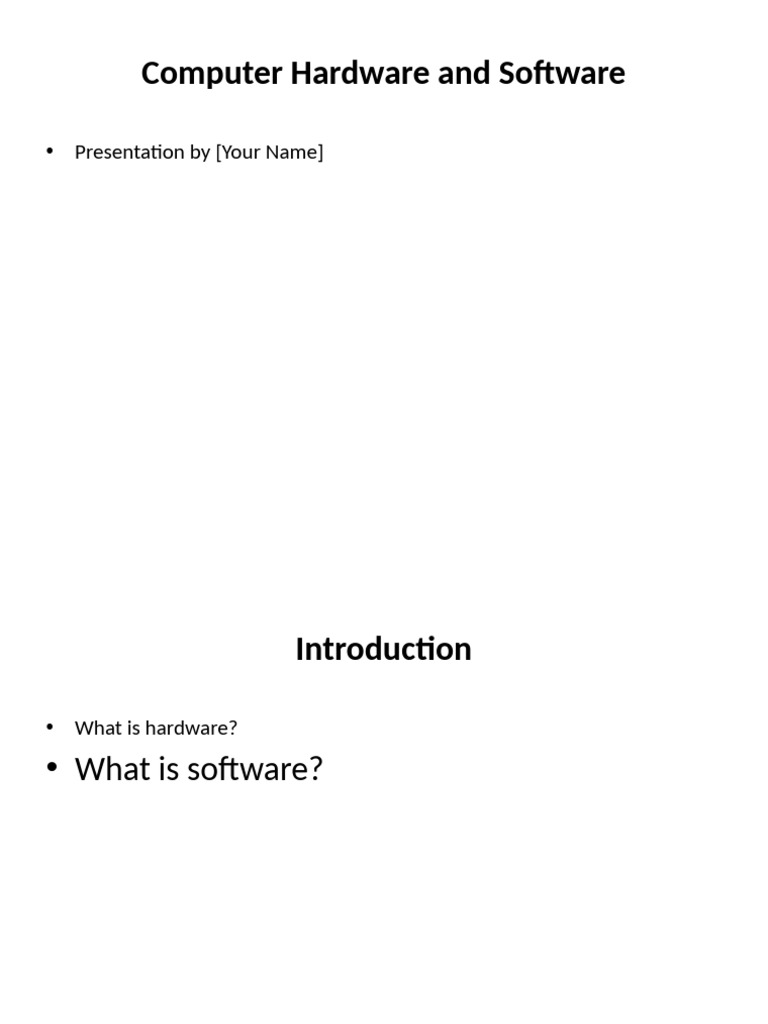 Understanding Computer Hardware and Software | PDF