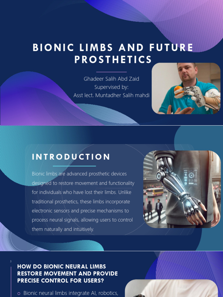 Bionic Limbs and Future Prosthetics | PDF | Prosthesis