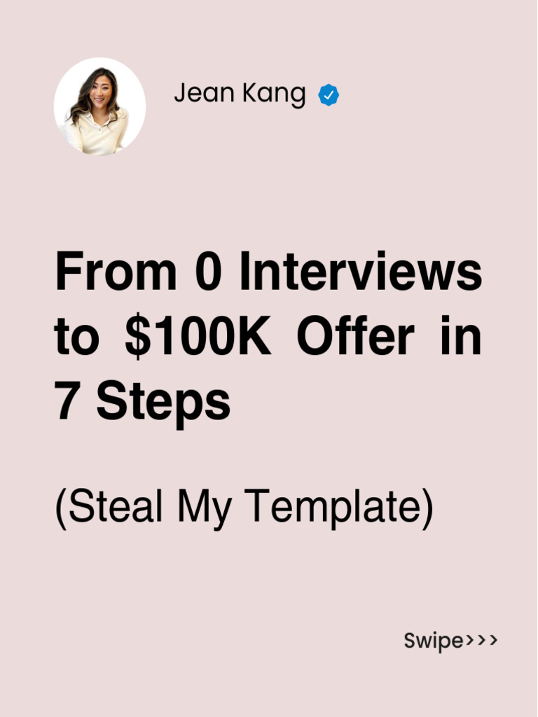 $100K Job Offer in 7 Easy Steps | PDF