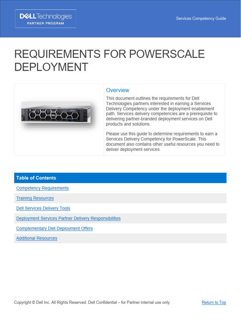 Powerscale Deploy Enablement Channel Services | PDF | Software | Dell