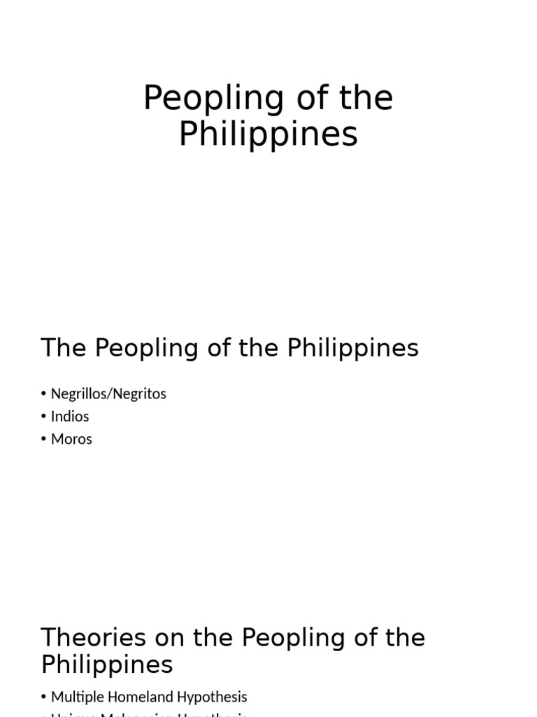 Multiple Homeland Hypothesis in Philippines | PDF
