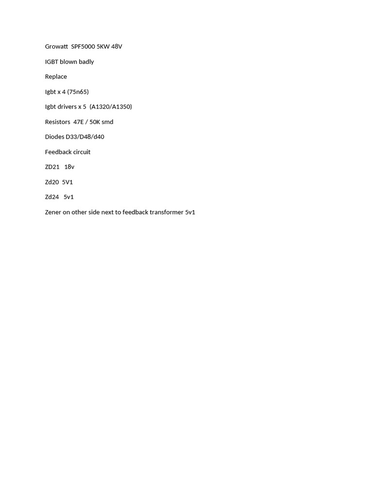 Growatt Spf5000 5kw 48v | PDF