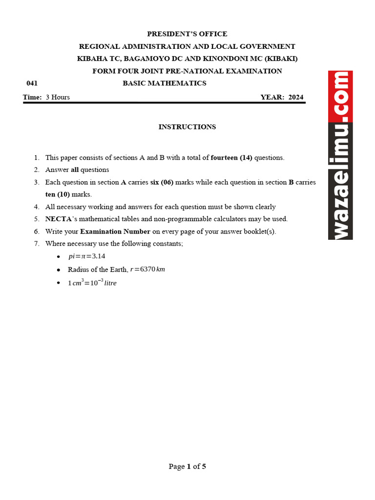 Basic Mathematics F4 | PDF | Tetrahedron | Interest