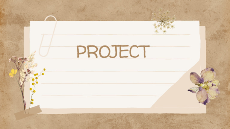 Beige Scrapbook Project Presentation | PDF