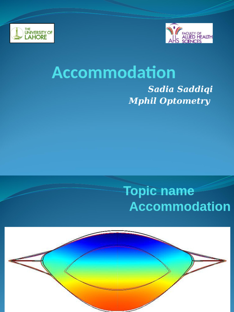 Lecture 5 Accomodation | PDF | Facial Features | Ophthalmology