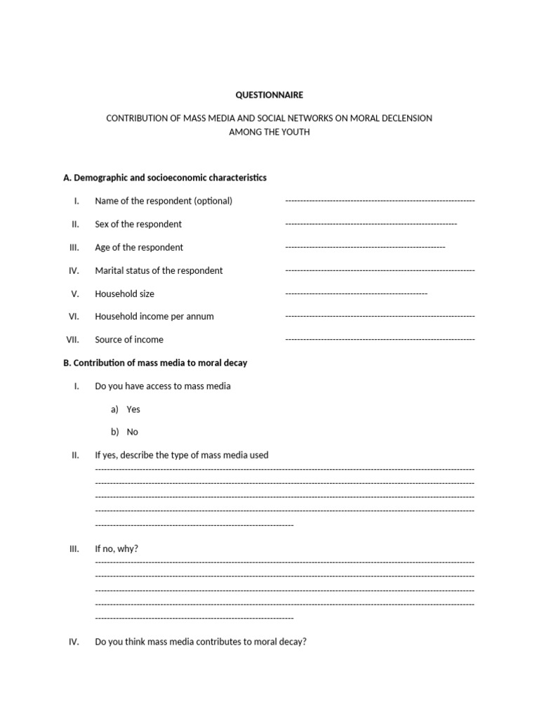 AKIDA questionnaire | PDF