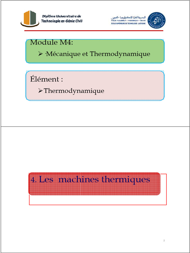 Machines thermiques et cycles monothermes | PDF | Chaleur | Ingénierie ...