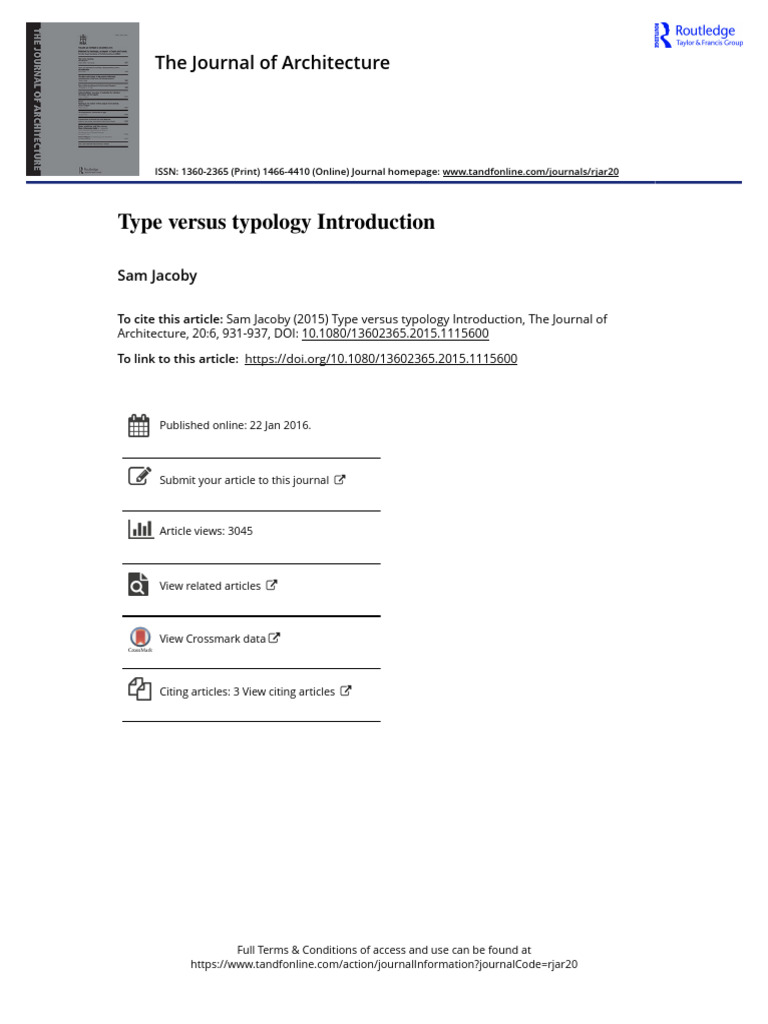 00-Type versus typology Introduction | PDF | Reason | Knowledge
