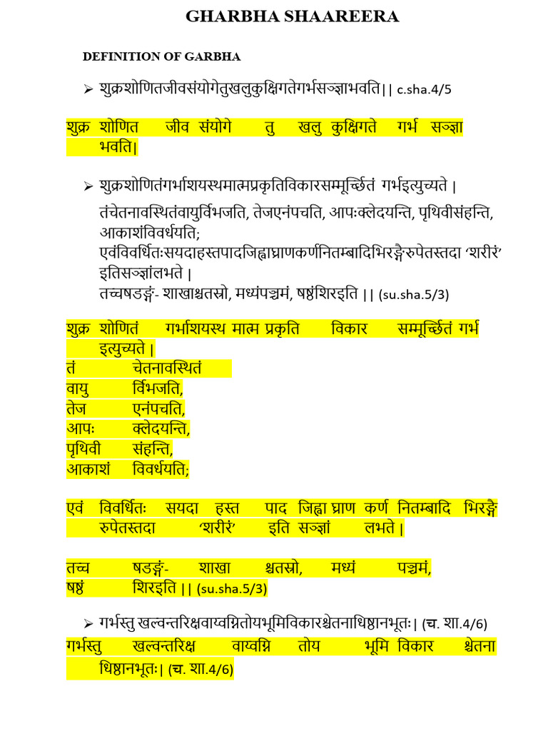 Understanding Garbha in Ayurveda | PDF