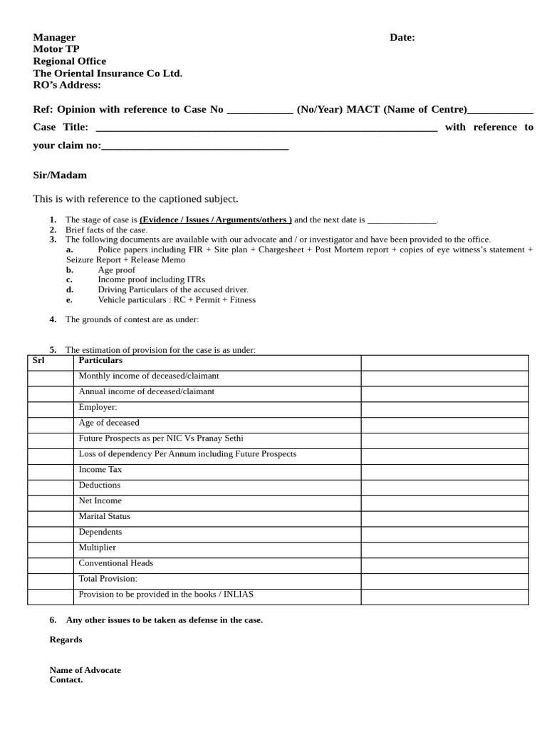 Provison Format | PDF