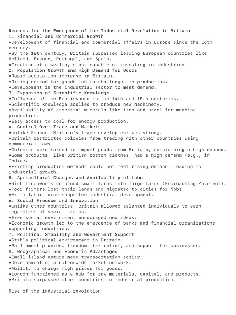 Grade 11 Lesson 1 | PDF | Industrial Revolution | Spinning (Textiles)