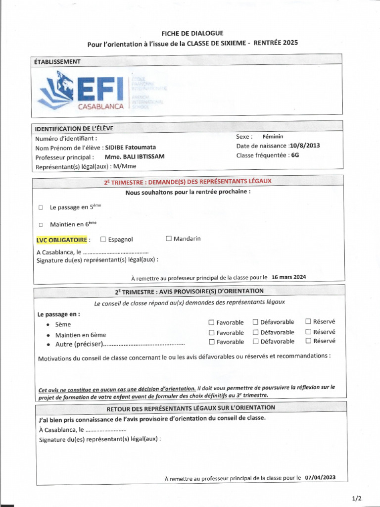 Numerisation Fiche de 5 Eme | PDF