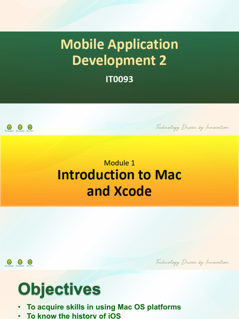 (M1-MAIN) - Introduction To Mac and Xcode | PDF | Xcode | Ios