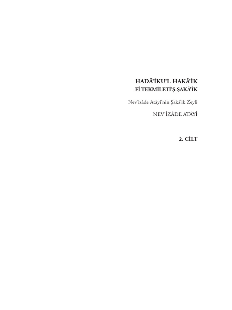 Zeyl I Sakaik Cilt 2 | PDF