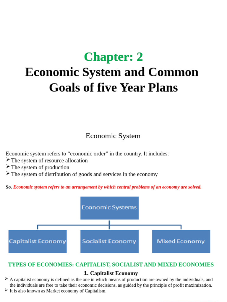 Economic Systems and Five Year Plans Goals | PDF | Full Employment ...