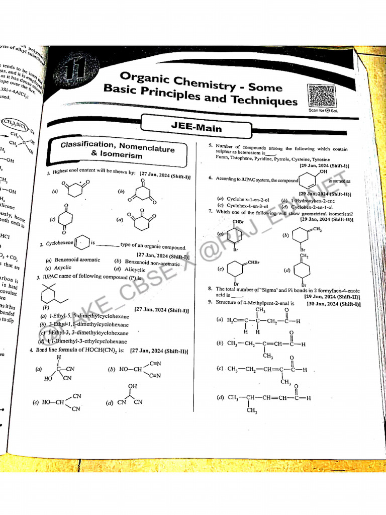 PW 47 + 124 YEARS JEE ADV PYQs CHEMISTRY (CH 11-18) | PDF