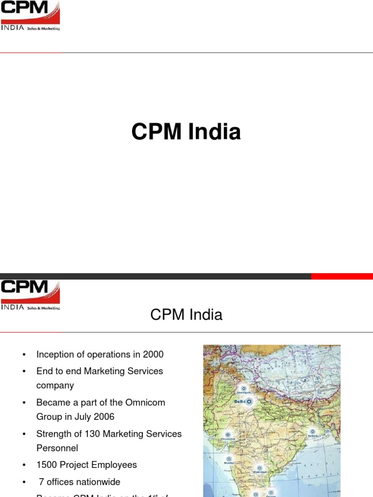 CPM India: Marketing Services Overview | PDF | Brand | Retail