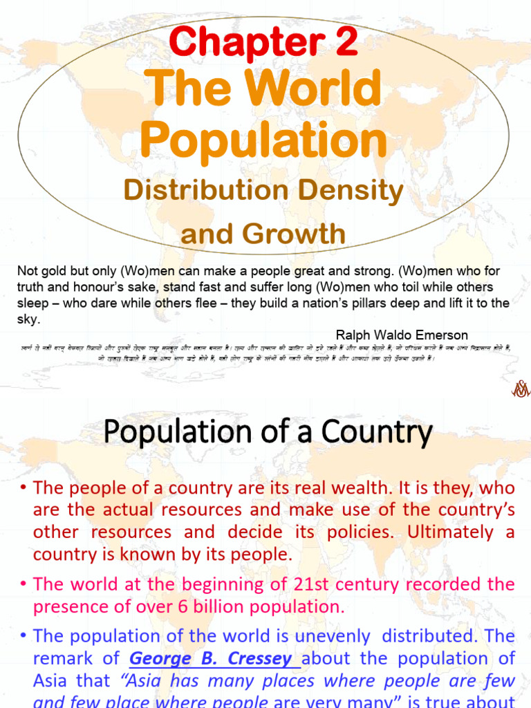 Chapter-2 The World Population | PDF | Human Migration | Population Growth