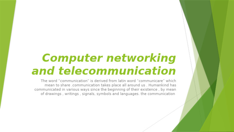 Computer Networking and Telecommunication | PDF