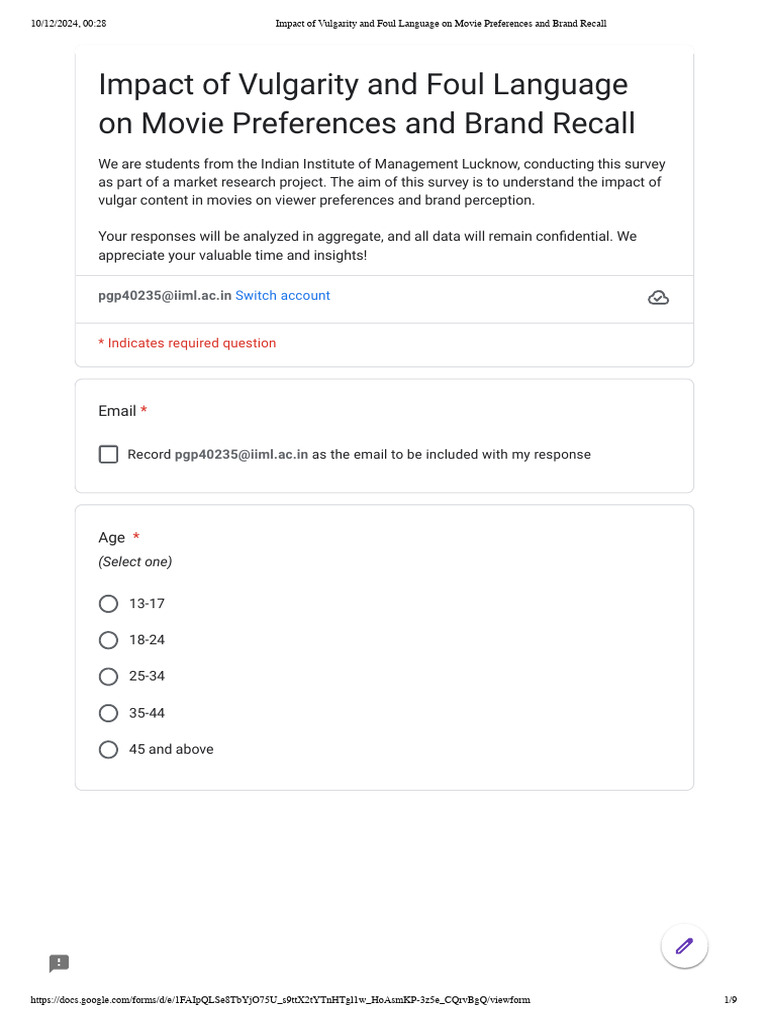 Impact of Vulgarity and Foul Language On Movie Preferences and Brand ...