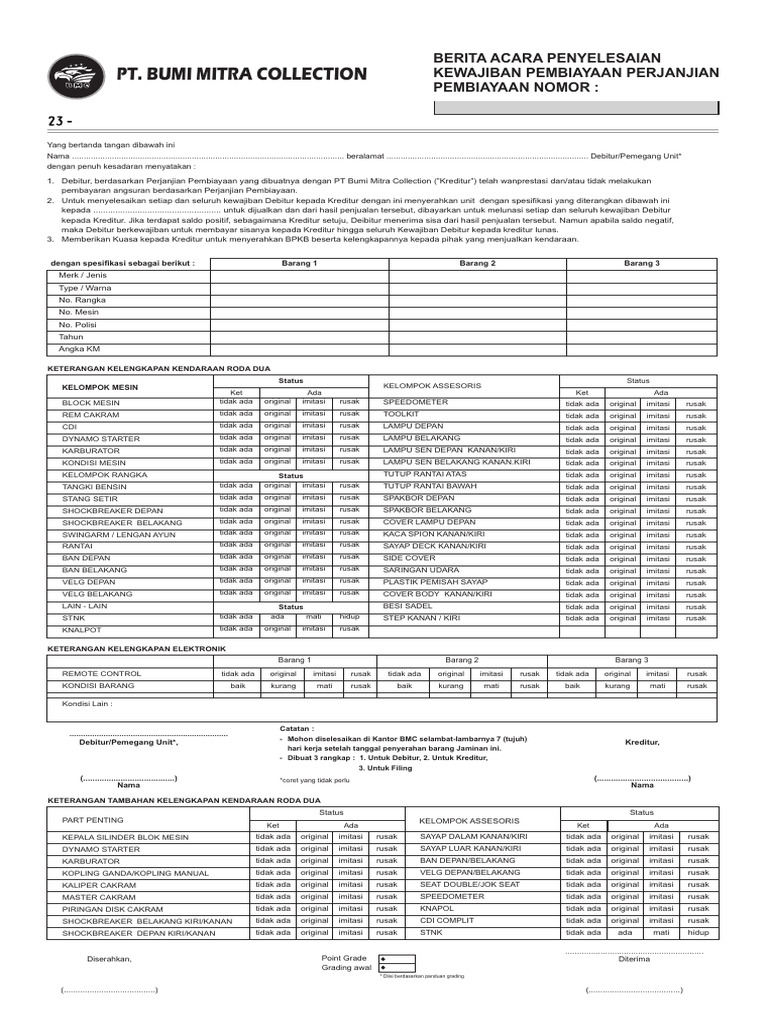 Nota Pt. Bumi Mitra Collection - 1 Rim 3ply 2 Warna | PDF
