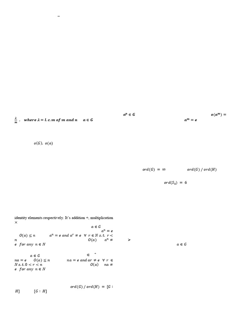 Representation The All Order of Every Element of 60 Order of Group For Multiplication ...