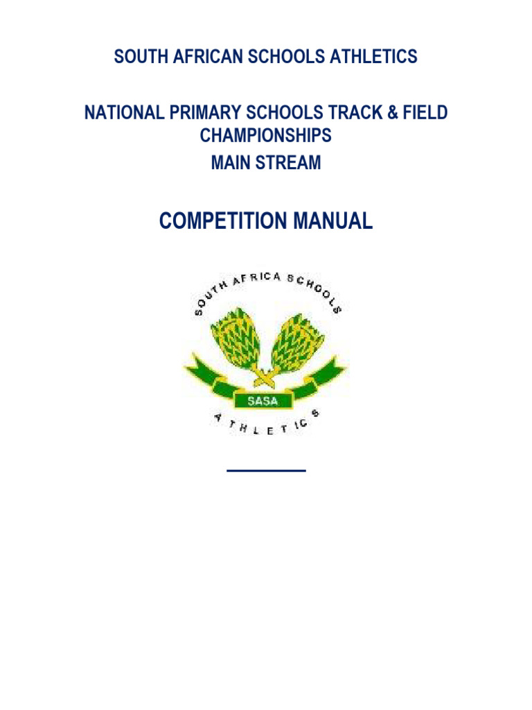SA Primary Schools Athletics 2025 Manual | PDF | Track And Field ...