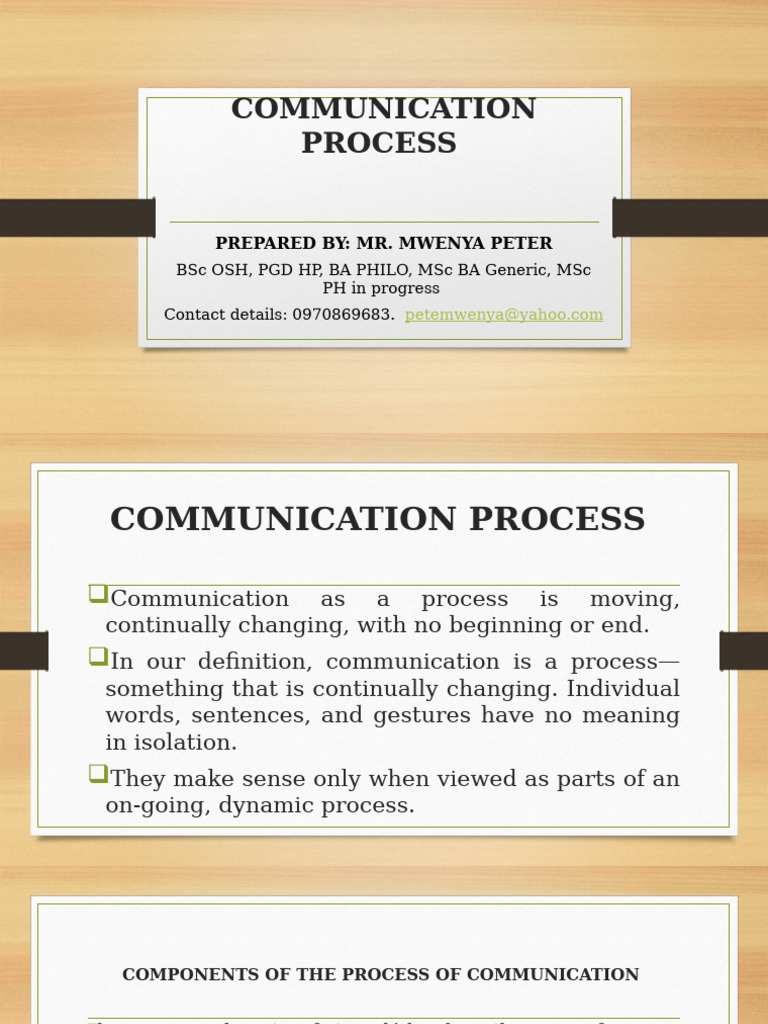 Understanding the Communication Process | PDF | Communication | Nonverbal Communication