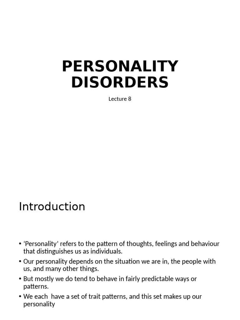 Personality Disorders - Edited | PDF | Personality Disorder | Mental ...