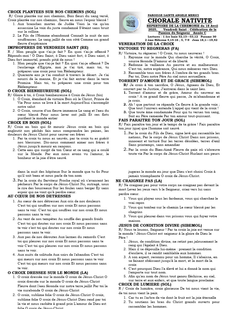 Célébration de la Passion du Vendredi Saint | PDF | Jésus | Rédemption ...