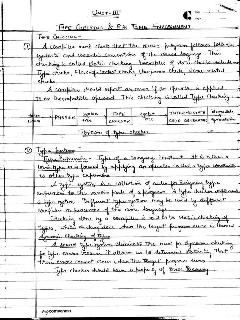 Notes Cs 701 Compiler Design Unit 3 | PDF