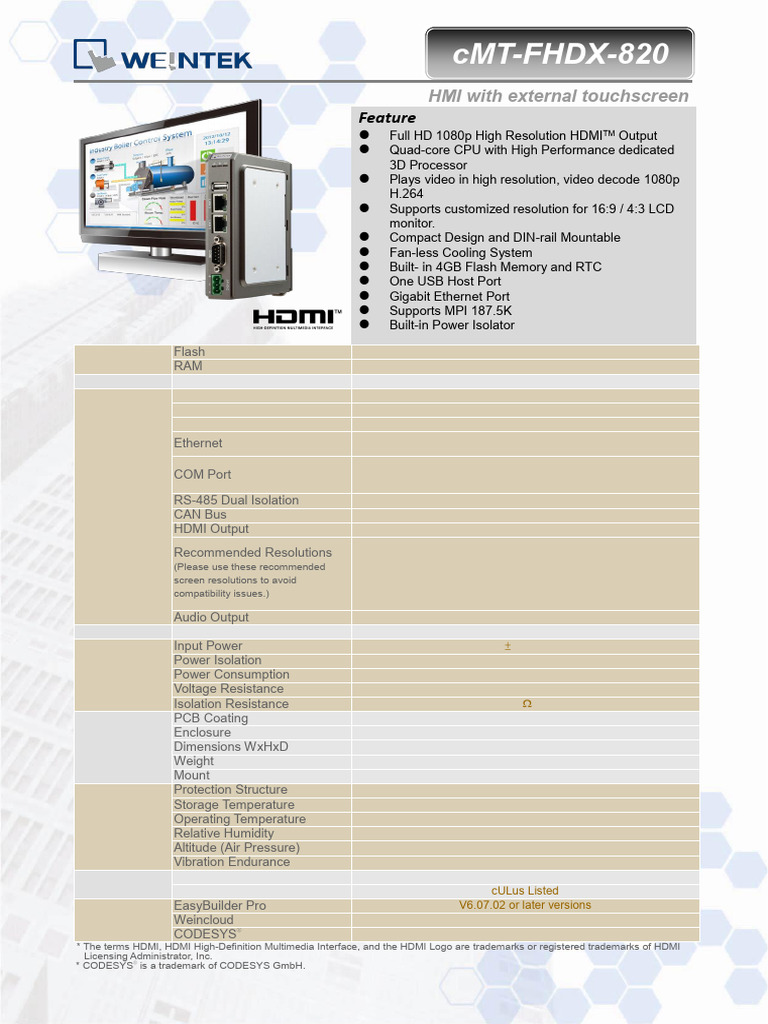 cMT-FHDX-820_Datasheet_ENG_20241029 | PDF | Hdmi | Usb