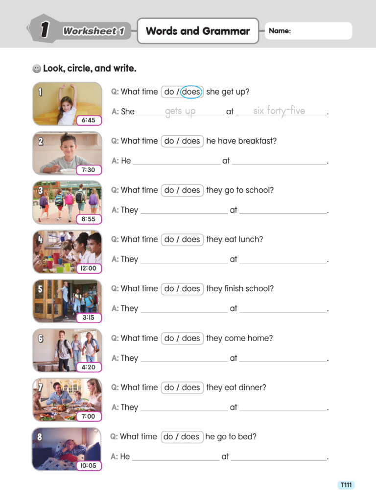 Let's Smile 5 - Worksheet - Unit 1 | PDF | Syntax | Cognitive Science