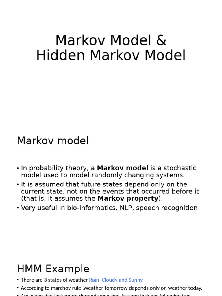 Markov Model | PDF | Markov Chain | Applied Mathematics
