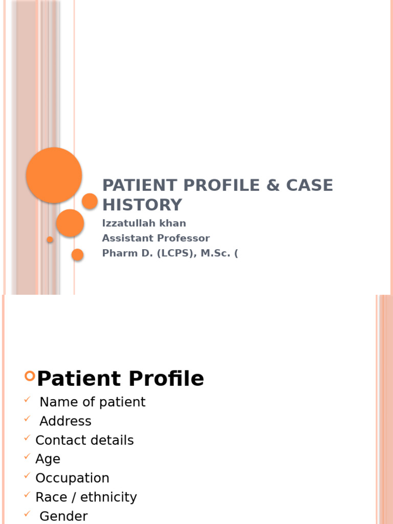 Comprehensive Patient Case History Guide | PDF | Medical Diagnosis ...