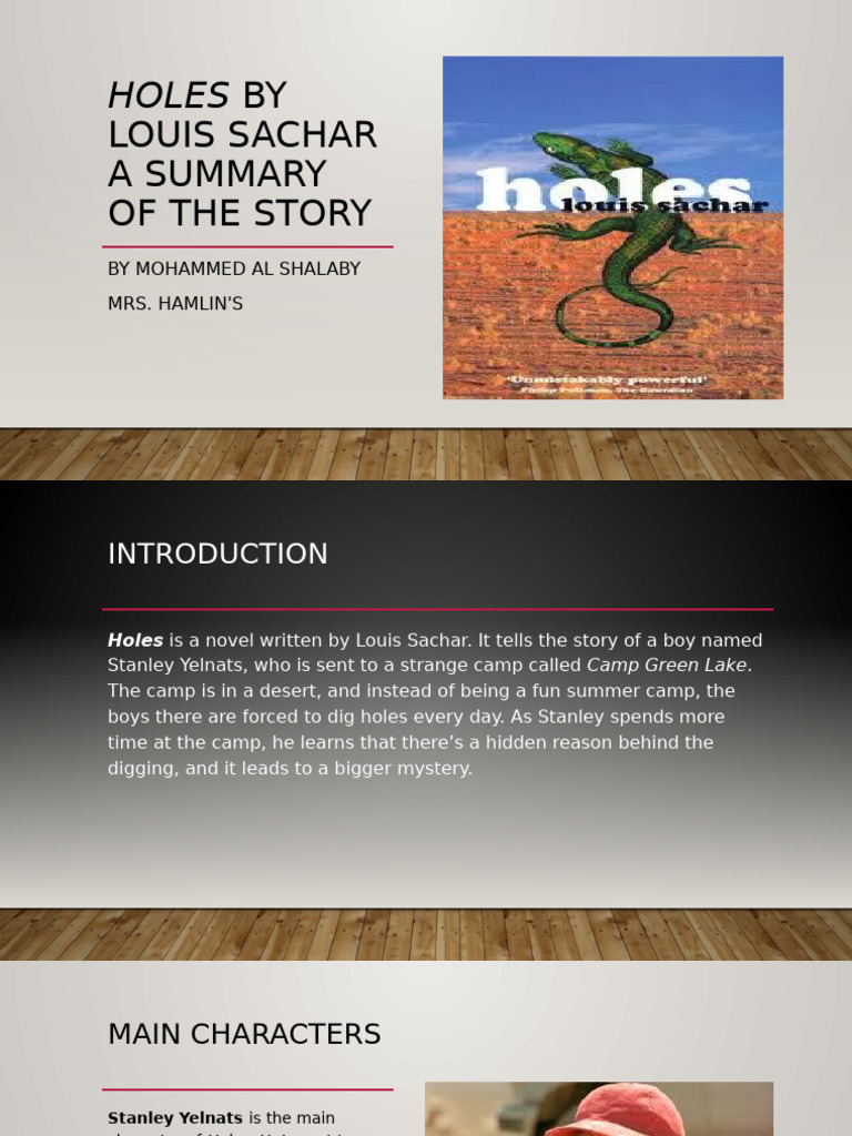 Summary of Holes by Louis Sachar | PDF