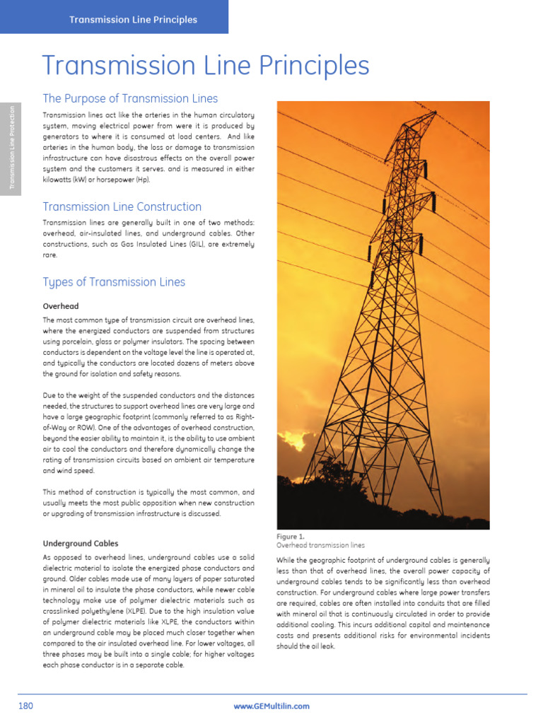 Transmission Line Protection Overview | PDF | Electric Power ...