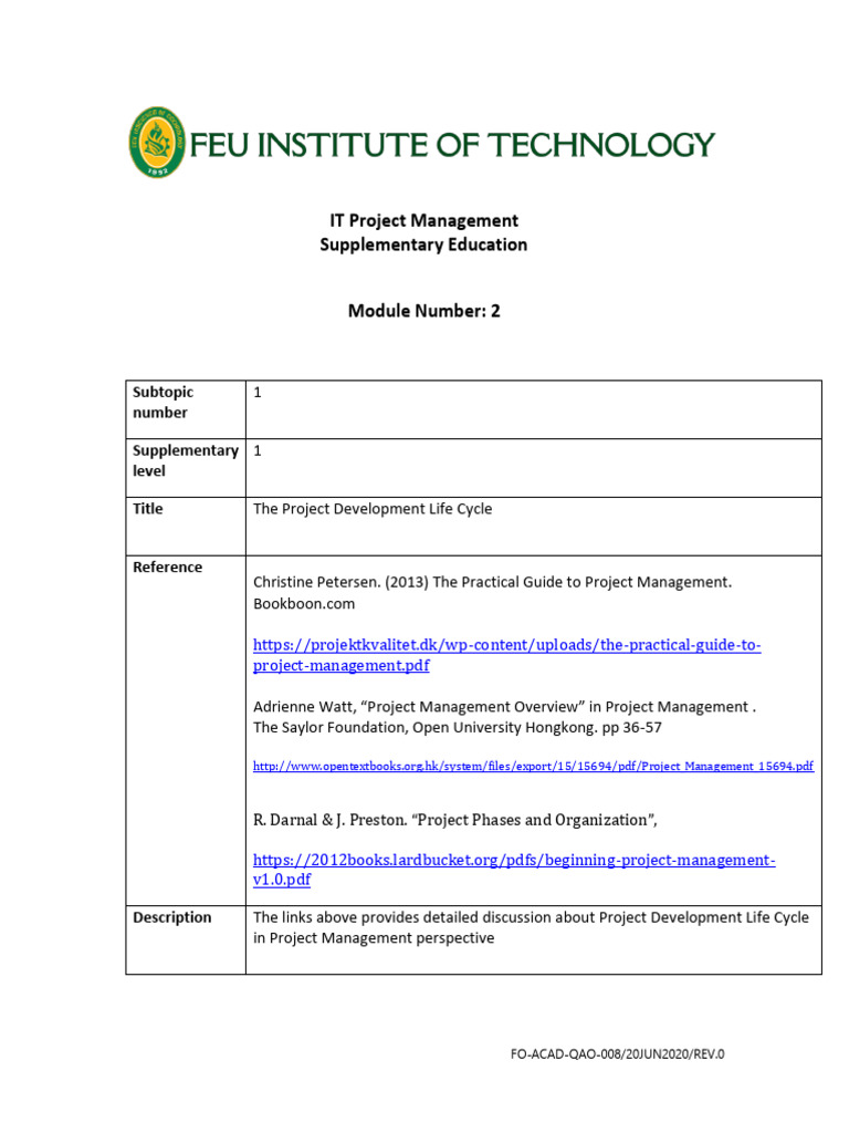 Supplementary Materials 1 - Module 2 | PDF