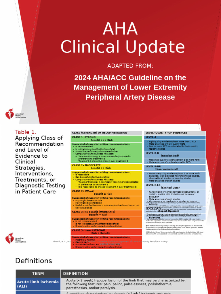 2024 AHA/ACC PAD Management Guidelines | PDF | Randomized Controlled ...