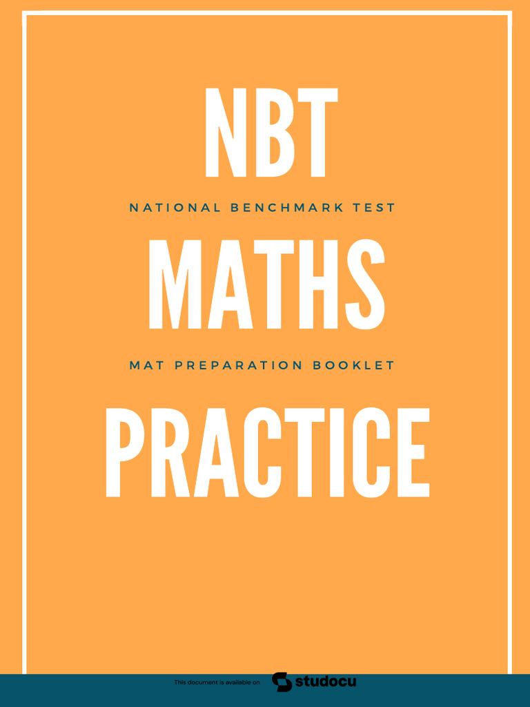NBT Maths Preparation Booklet | PDF | Trigonometric Functions ...