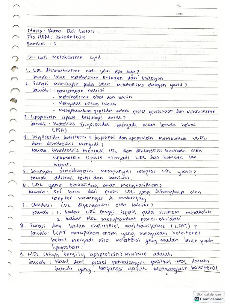 Ratna Dwi Lestari 2320404039 Metab | PDF