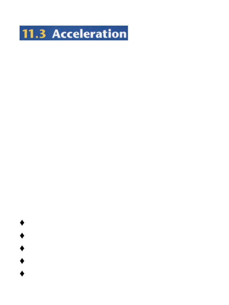 Chap11.3 Acceleration | PDF