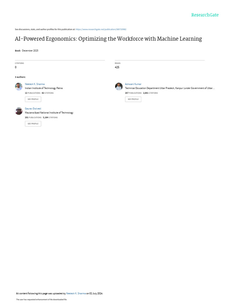 CallforBookChapter_Wiley_AIPoweredErgonomics_Extended | PDF | Artificial Intelligence ...