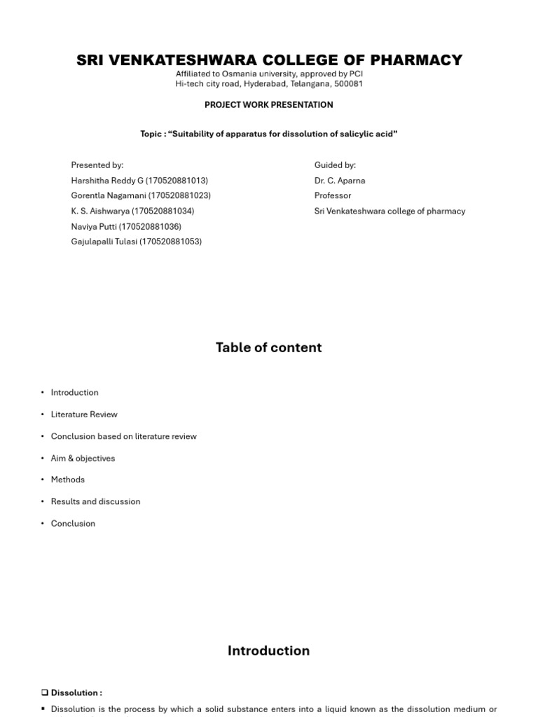 Dissolution Ppt Not Final Pdf Solvation Tablet Pharmacy