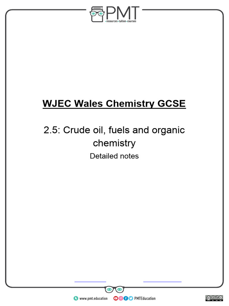 WJEC Chemistry: Crude Oil & Fuels Guide | PDF | Alkene | Combustion