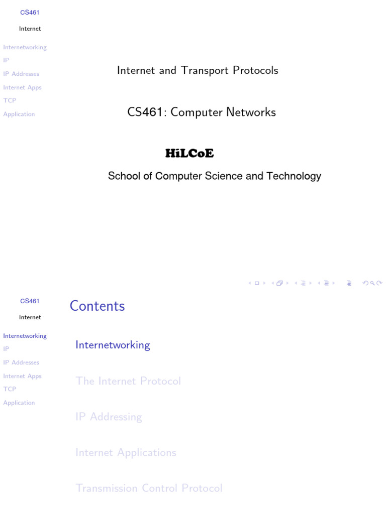 AUT - CS461Y23 - Chapter 3 - Internet and Transport Protocols | PDF | Internet Protocols ...