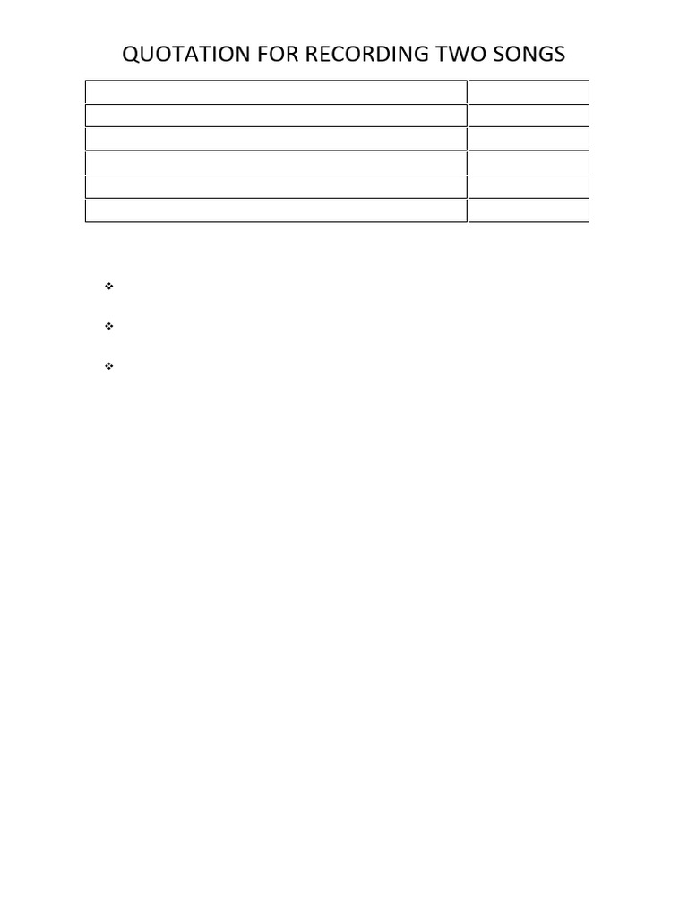 Audio Recording Quotation | PDF