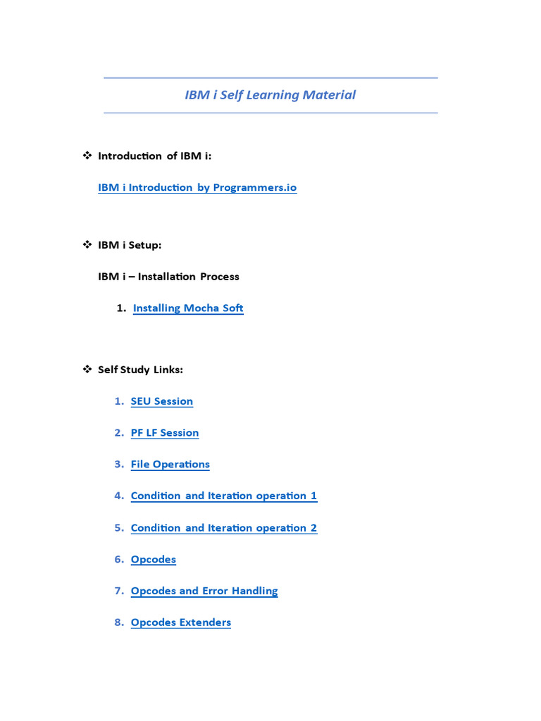 IBM i Self Learning Materialqr | PDF | Ibm Db2 | Computer Architecture
