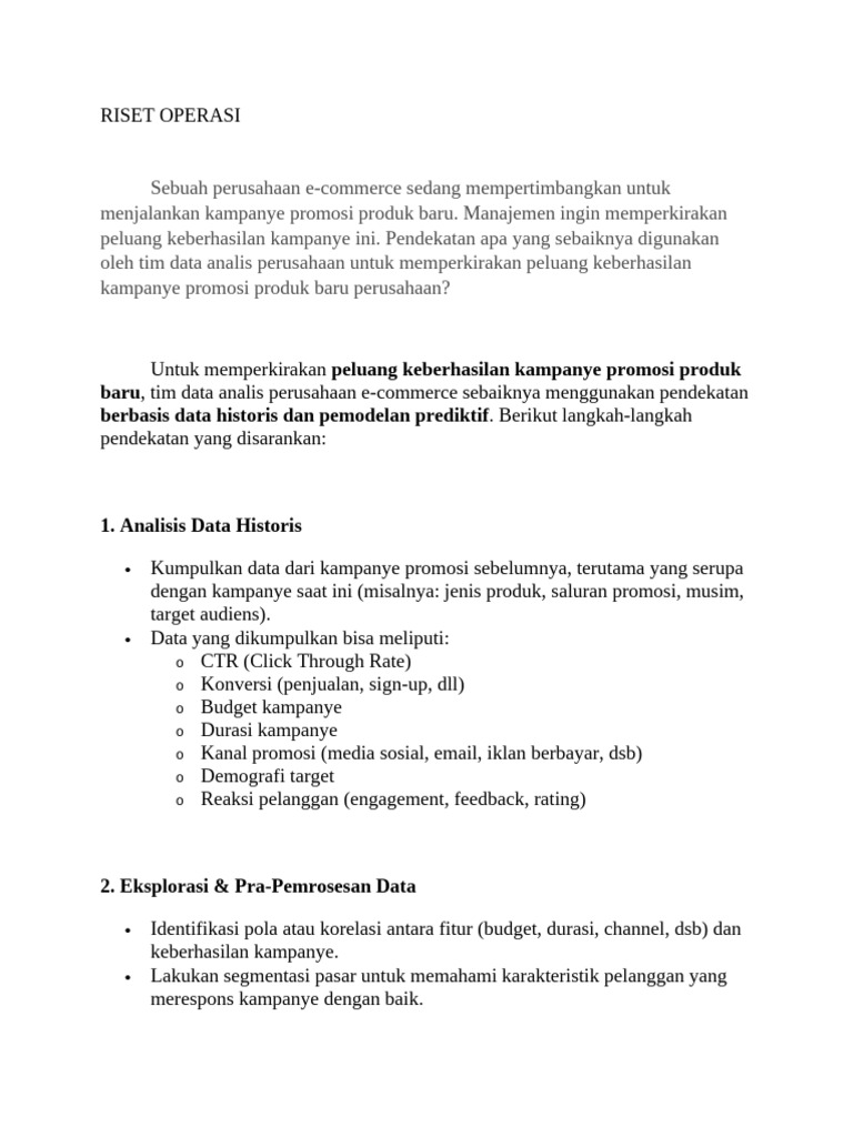 Diskusi 1 Riset Operasi | PDF